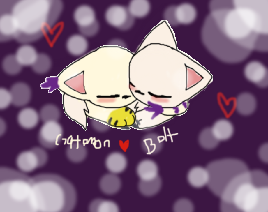 gatomon + bolt by lopez765 on DeviantArt
