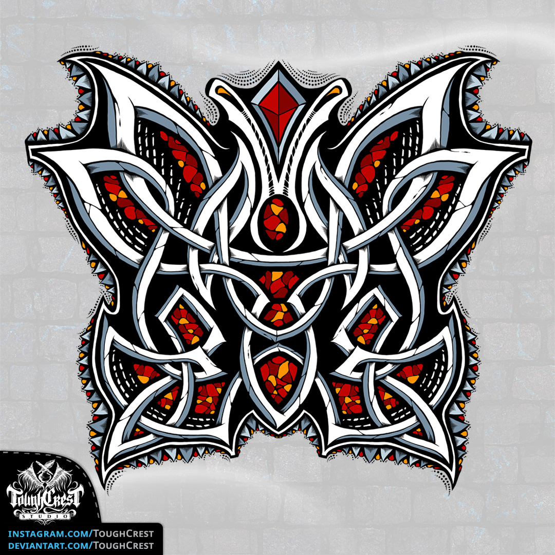 Ruby Butterfly - Ornamental Artwork by ToughCrest on DeviantArt