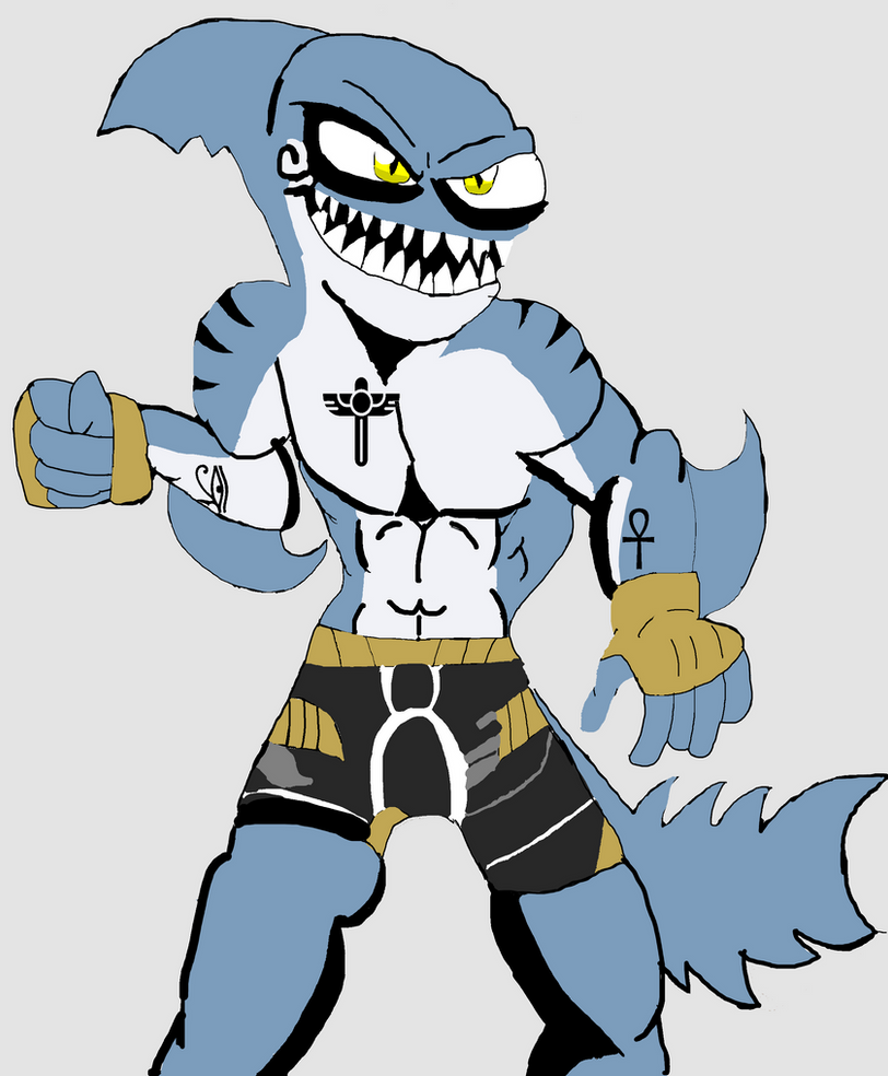 kairos the shark arena outfit 1 - sonic oc by DaWarrior5150 on DeviantArt