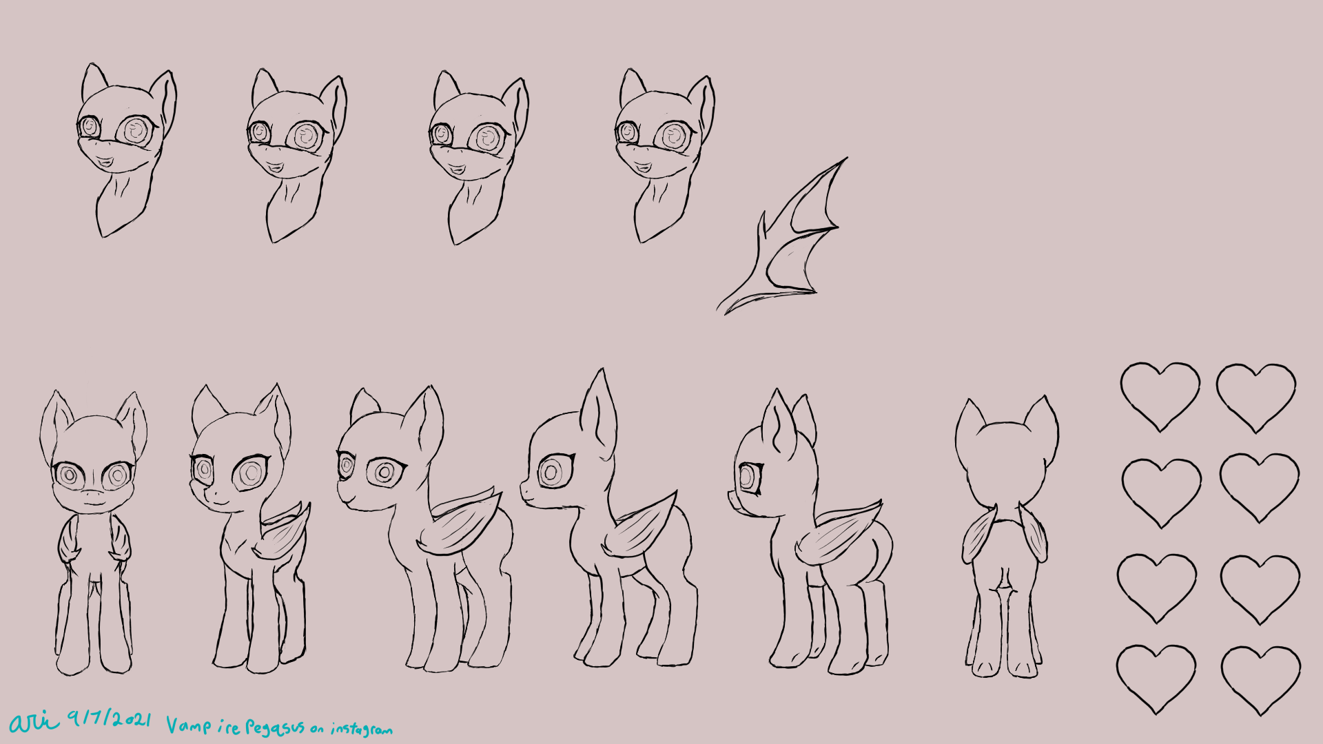 Bat Pony Reference by SheaCorgiArts on DeviantArt