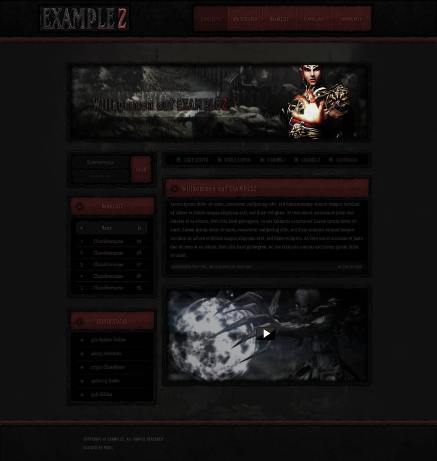 Metin2 Homepagedesign by Pixel-Designes on DeviantArt