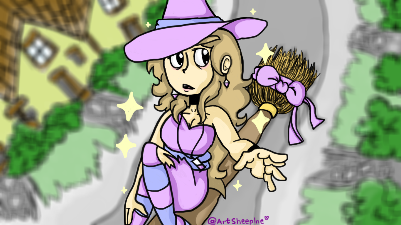 The Witch, Esmeralda- Flying by ArtSheepInc on DeviantArt