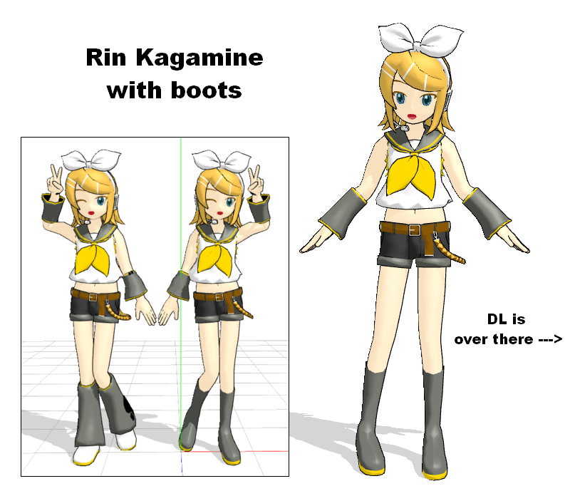 MMD Rin edit Rin with boots by brsa on DeviantArt