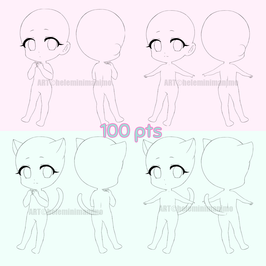 P2U - Chibi bases PNG by Hele-Bun on DeviantArt