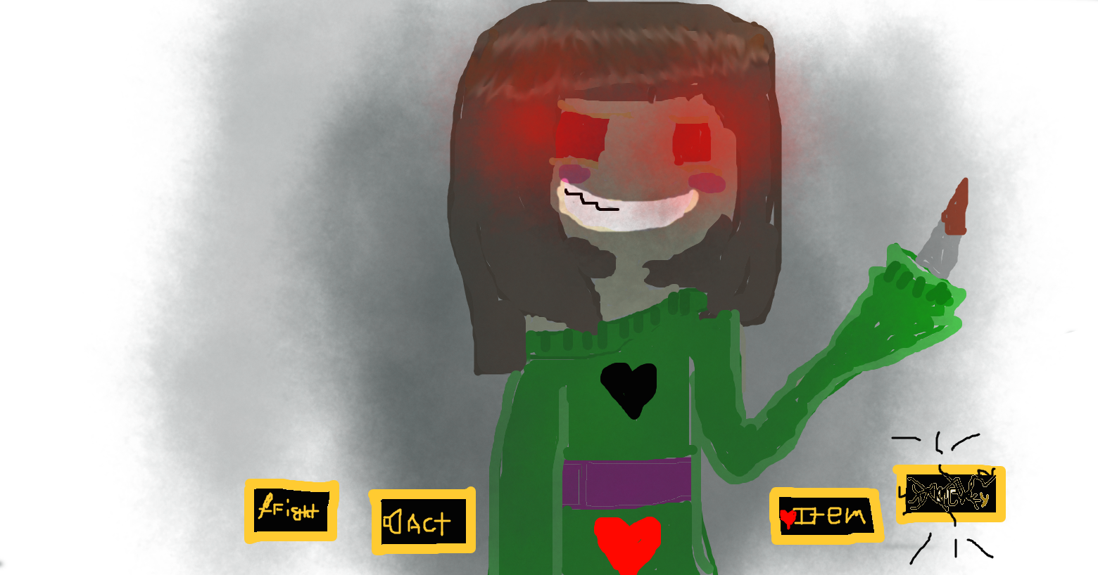 fight with chara by loaftemmie on DeviantArt
