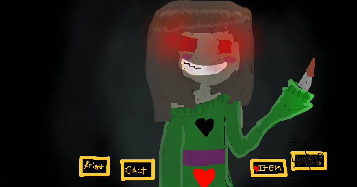 fight with chara by loaftemmie on DeviantArt