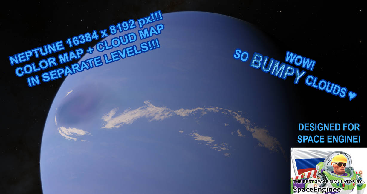 16K Neptune texture map (+Clouds) by Master-Bit on DeviantArt