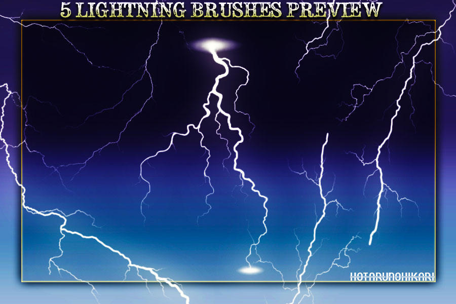 5 Lightning Brushes Pack by hotarunohikari by HikarisArt on DeviantArt