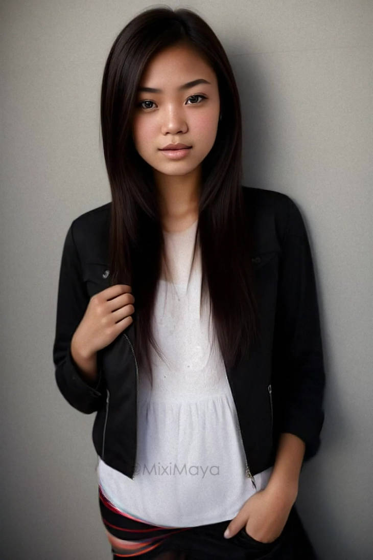Beautiful Asian woman in various outfits by MixiMaya on DeviantArt