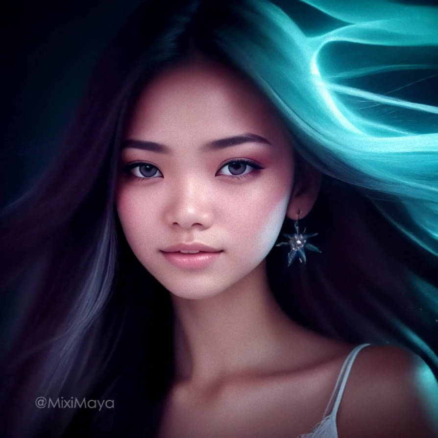 Cute Asian girl with angelic beauty by MixiMaya on DeviantArt