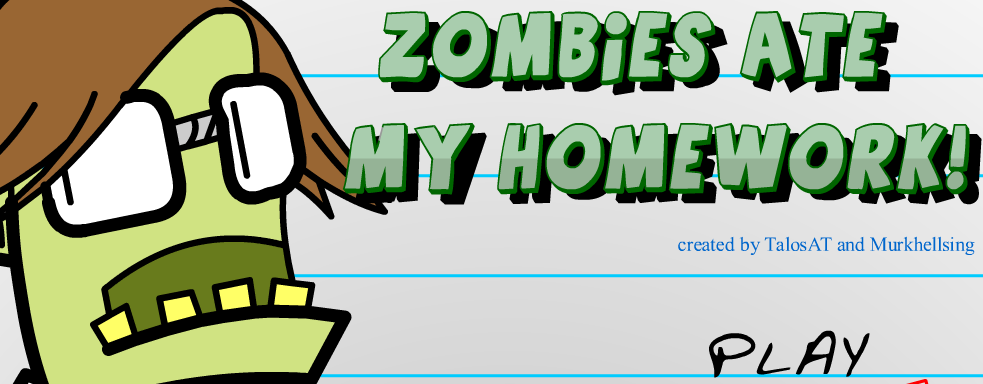 Zombies Ate My Homework (Flash) by swordscomic on DeviantArt