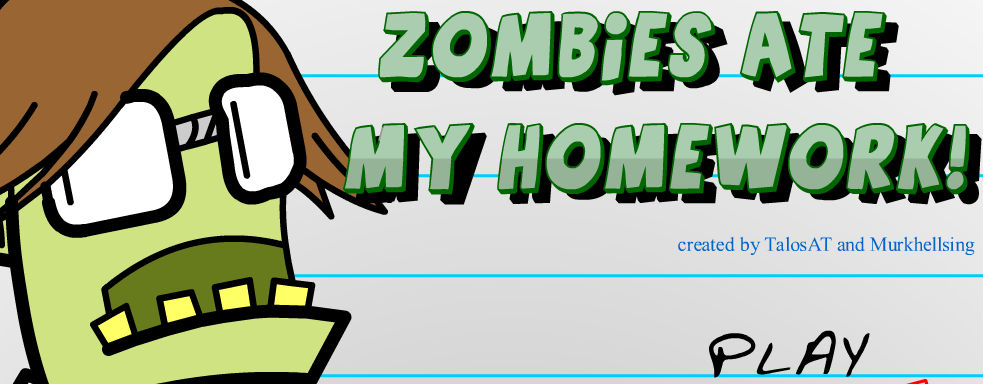 Zombies Ate My Homework (Flash) by swordscomic on DeviantArt