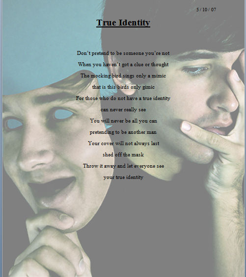 True Identity Poem by KailaniWaves on DeviantArt