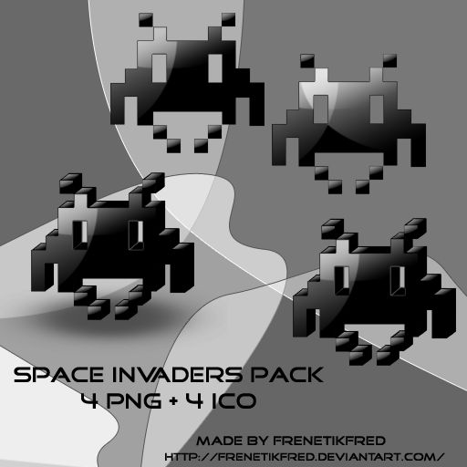 Space Invaders icons by FrenetikFred on DeviantArt