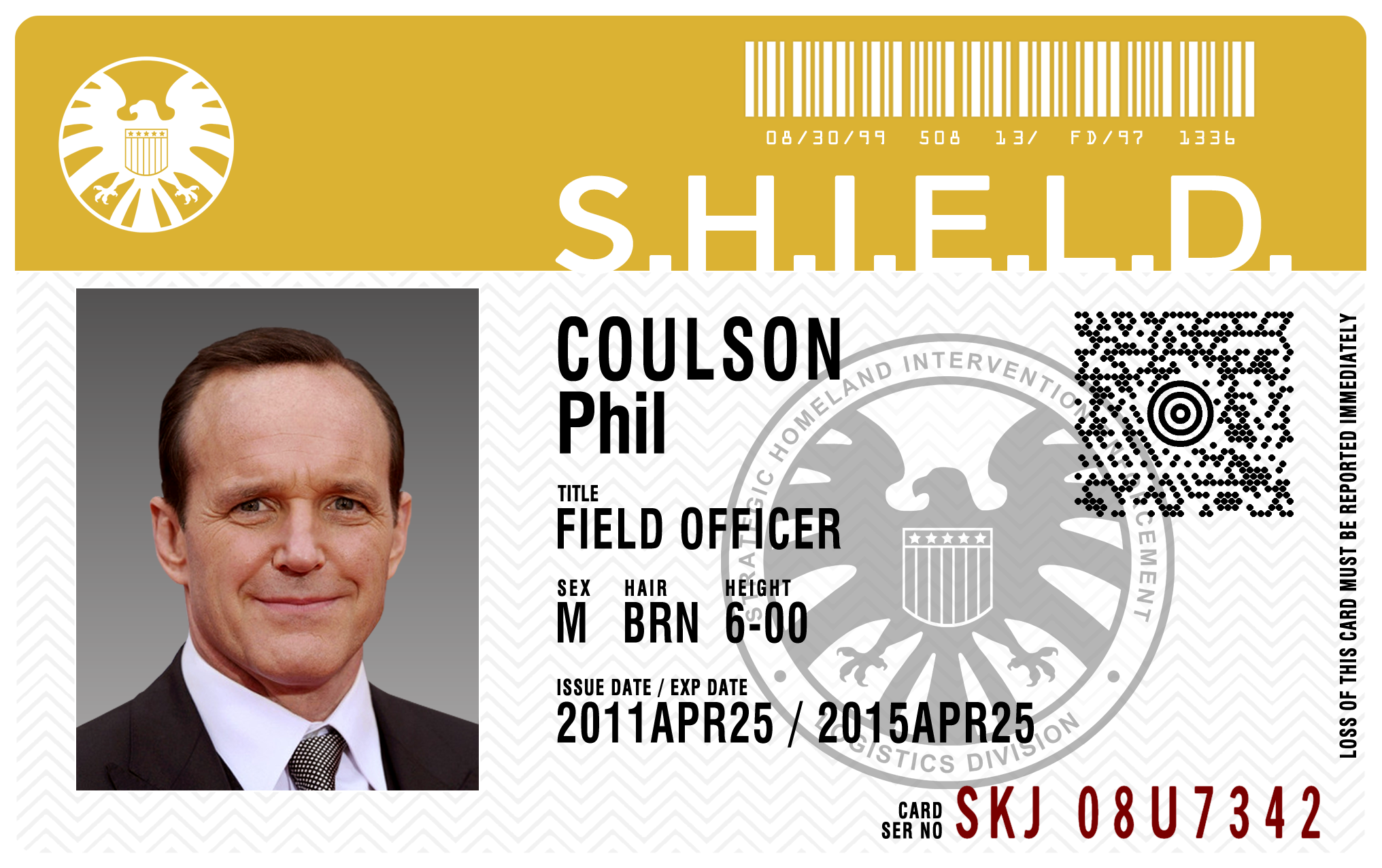 SHIELD ID (Coulson) by Robert-LaRose on DeviantArt