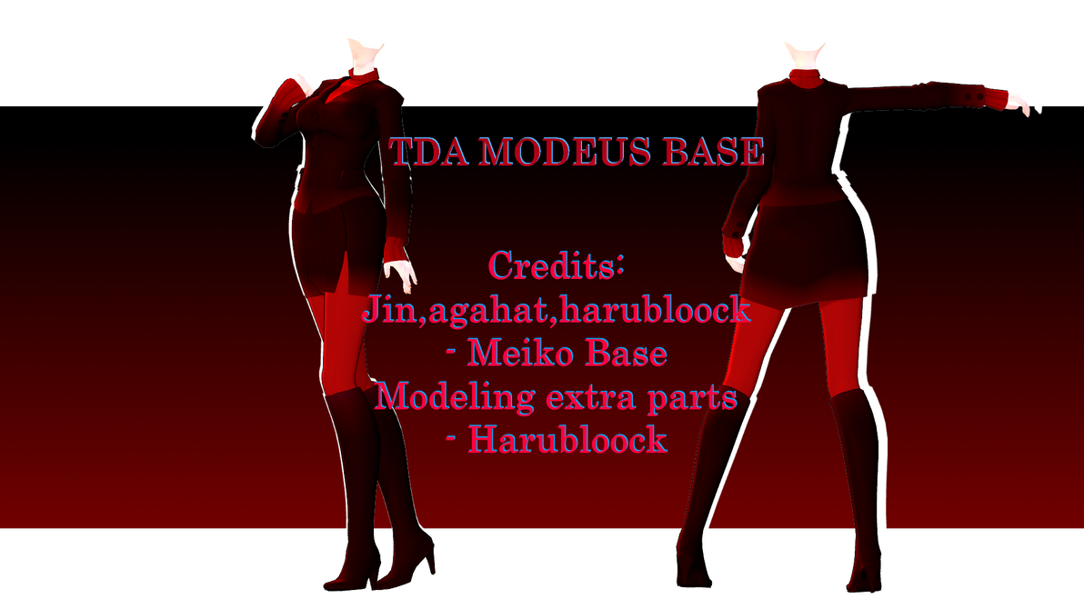 (MMD/METASEQUOIA) TDA MODEUS BASE +DL by harubloock on DeviantArt