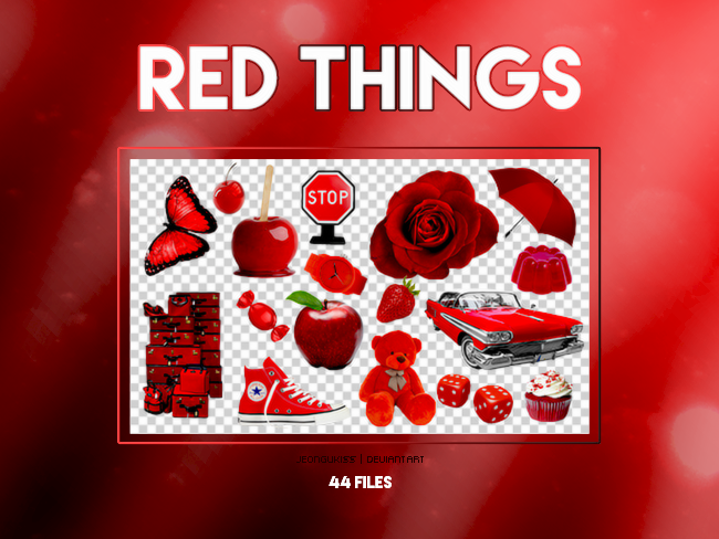 RENDERS|Red Things (Thanks for the 100 Watchers!) by jeongukiss on ...
