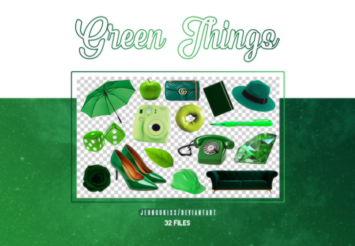RENDERS|Green Things by jeongukiss on DeviantArt