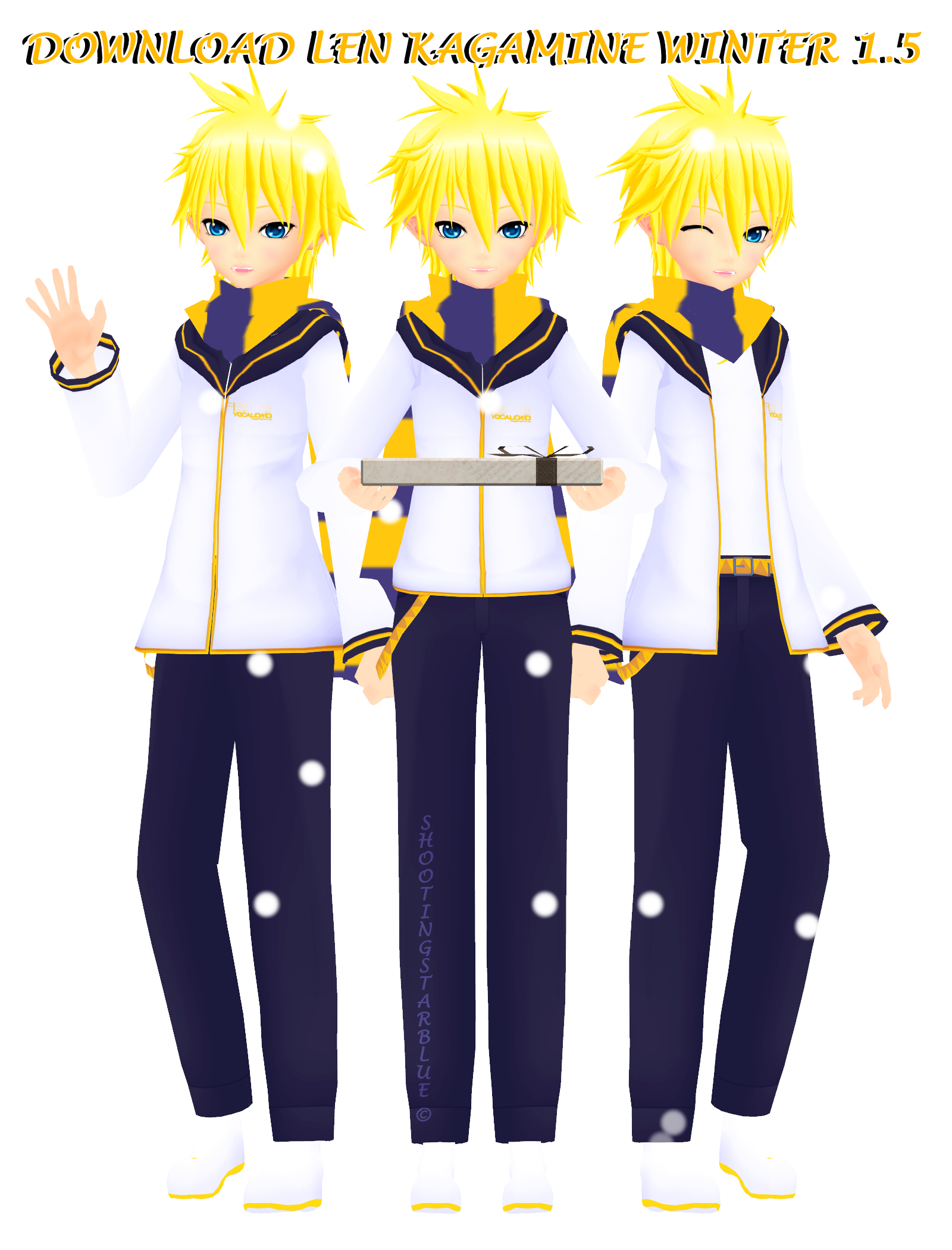 Len Kagamine winter 1.5 (UPDATE read me) by ShootingStarBlue on DeviantArt