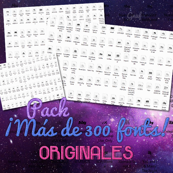 + Pack mas de 300 fonts by O-SoleMio on DeviantArt