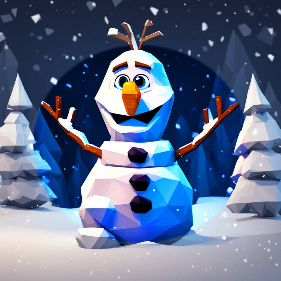 olaf in the night snow by YumCookieCrumbs on DeviantArt