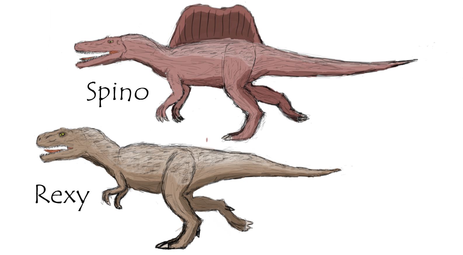 The T. Rex and Spinosaurus from JP3 by novakaijucomics on DeviantArt