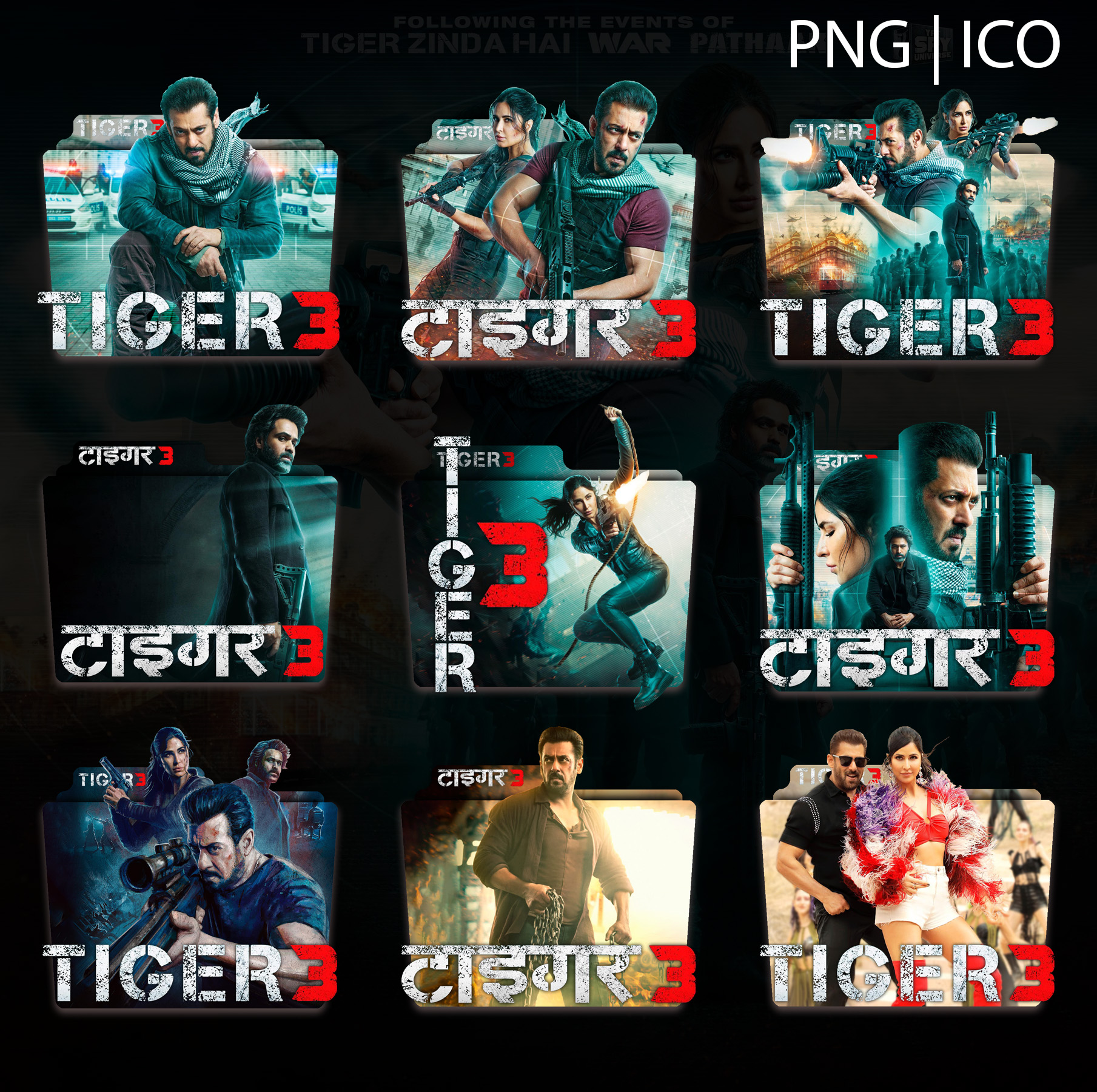 TIGER 3 (2023) FOLDER ICON PACK 01 by ajaykr0202 on DeviantArt