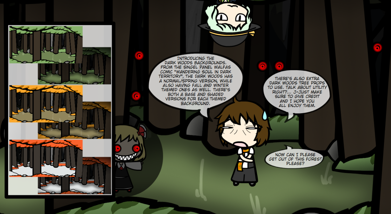 Custom Walfas - Dark Woods Backgrounds (Download) by AvalonianSky on ...