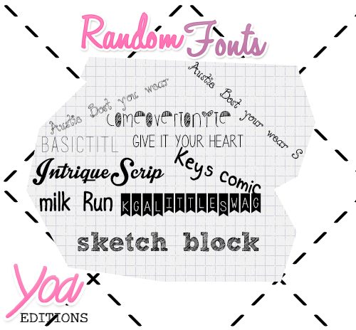 Random Fonts by yoaeditions on DeviantArt