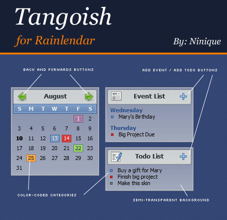 Tangoish for Rainlendar by ninique on DeviantArt