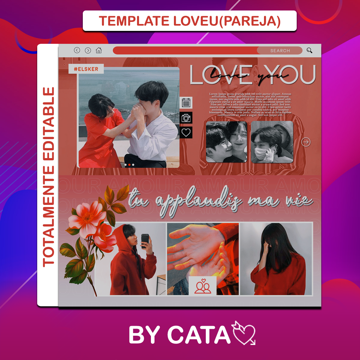 template_loveu #bycatalina by BlueunicornRP on DeviantArt