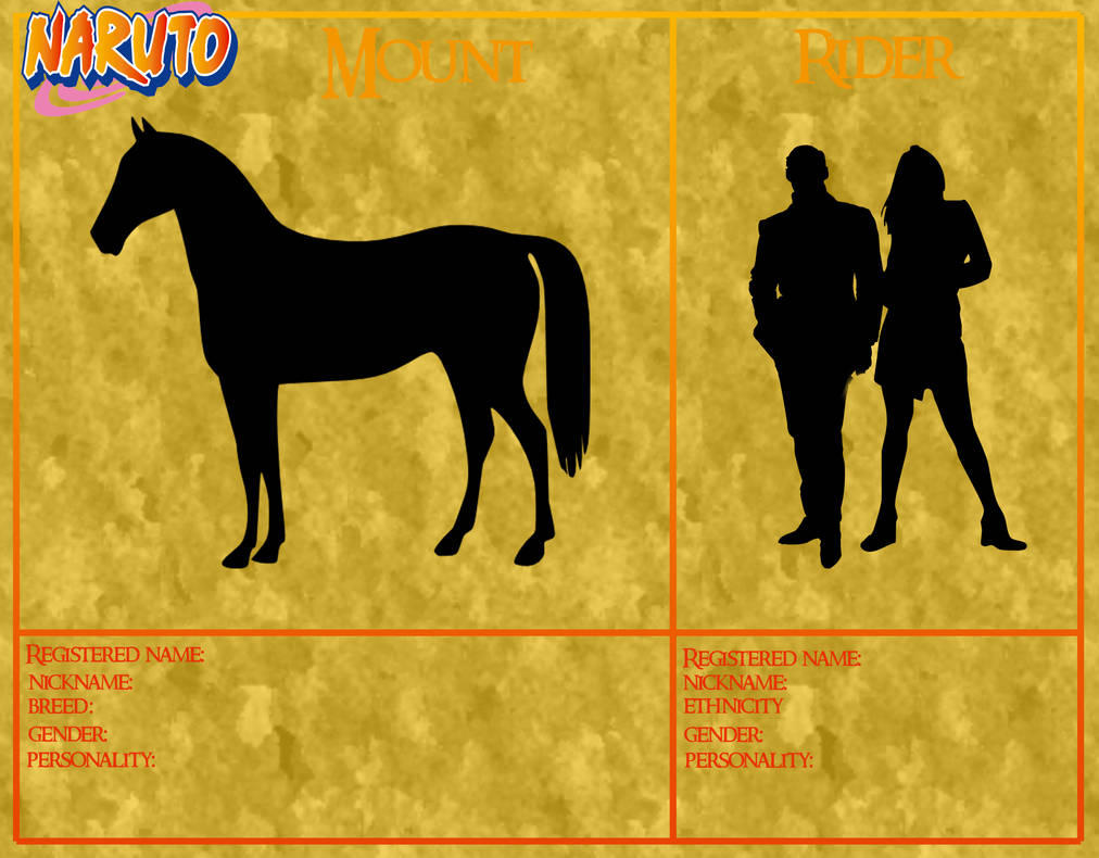 Naruto world mount and rider template by Rendou-Animated on DeviantArt