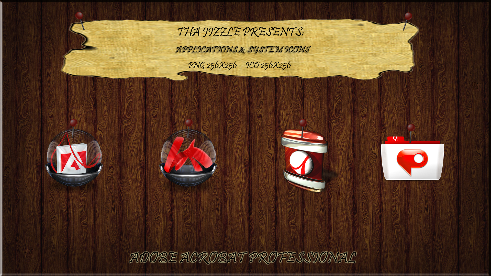 Adobe Acrobat Professional Icon Set by ThaJizzle on DeviantArt