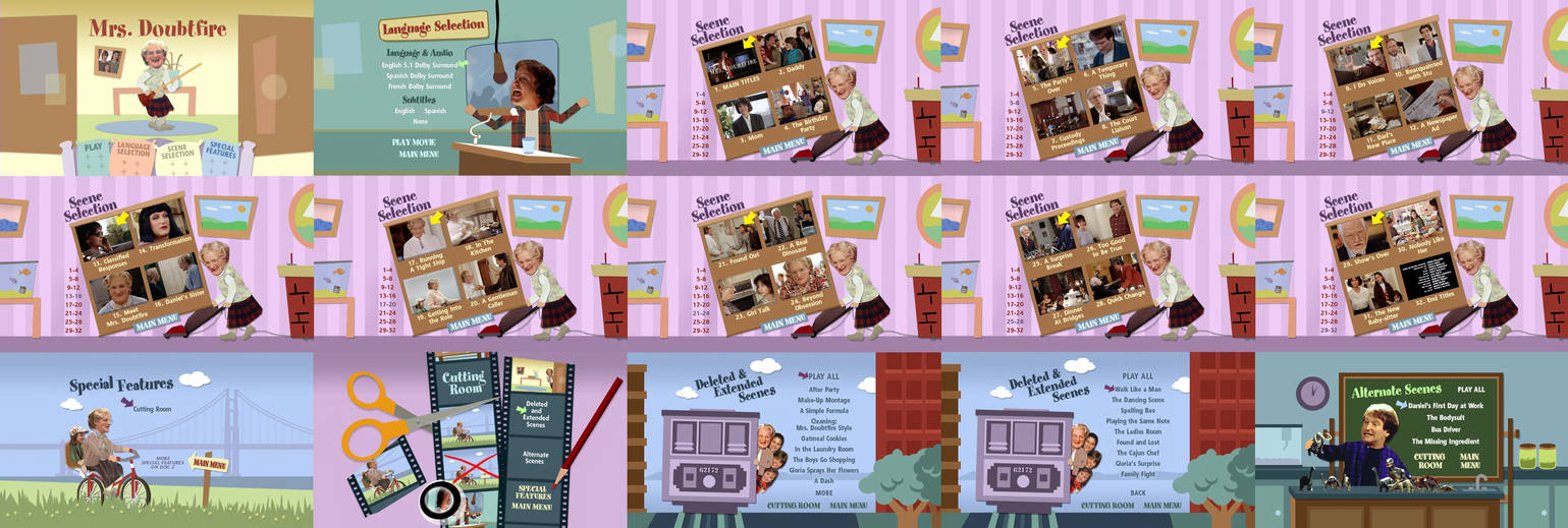 Mrs. Doubtfire DVD And Blu-Ray Menus by dakotaatokad on DeviantArt