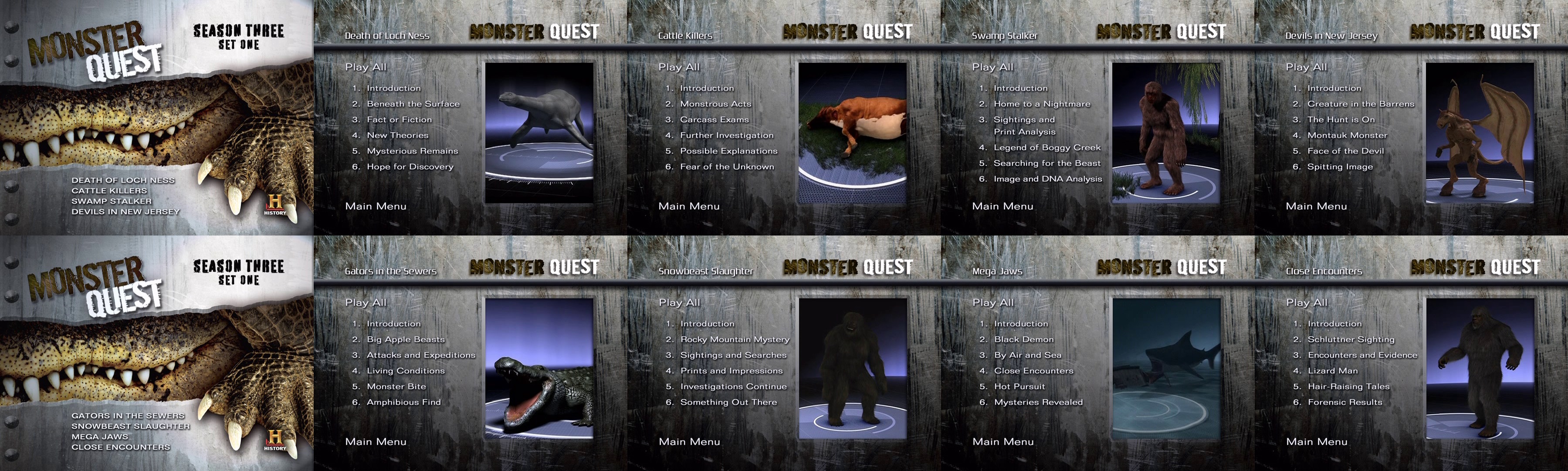 Monsterquest Season 3 Set One DVD Menus by dakotaatokad on DeviantArt