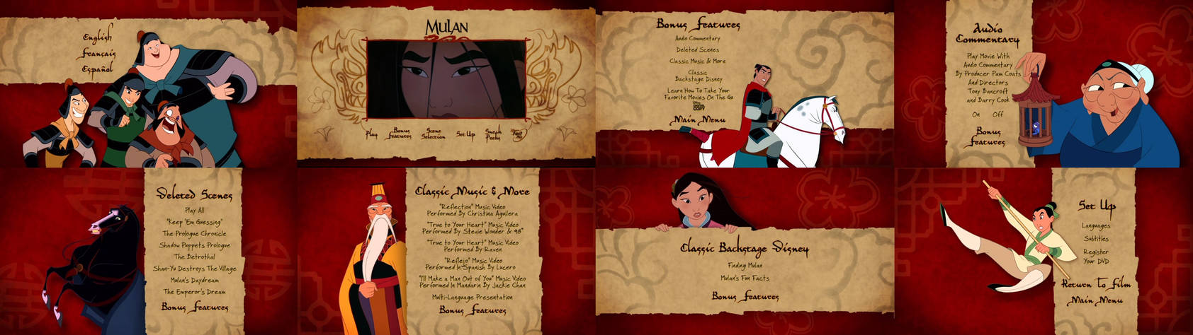 Mulan 1998 DVD And Blu-Ray Menus by dakotaatokad on DeviantArt