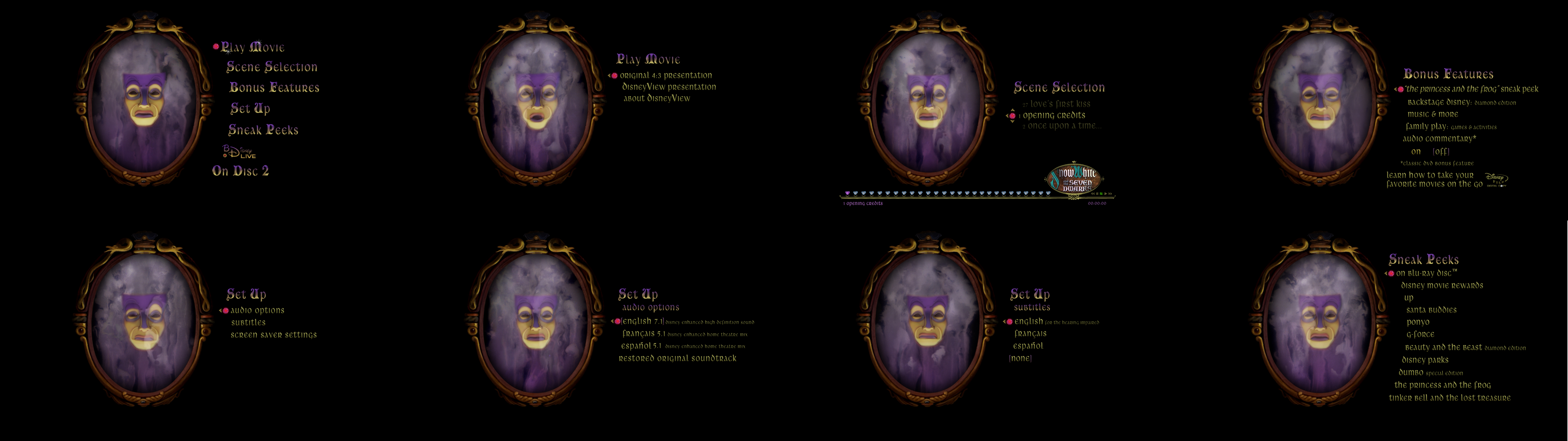 Snow White DVD + Blu-Ray Menus by dakotaatokad on DeviantArt