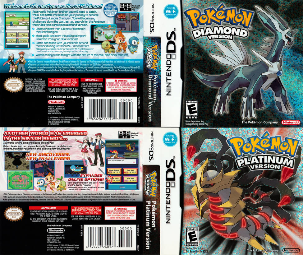 Pokemon Diamond And Platinum Box-Art by dakotaatokad on DeviantArt