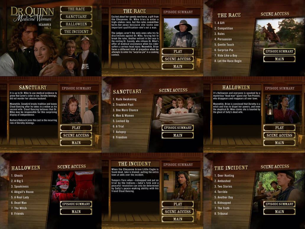 Dr. Quinn Medicine Woman Season 2 DVD Menus by dakotaatokad on DeviantArt
