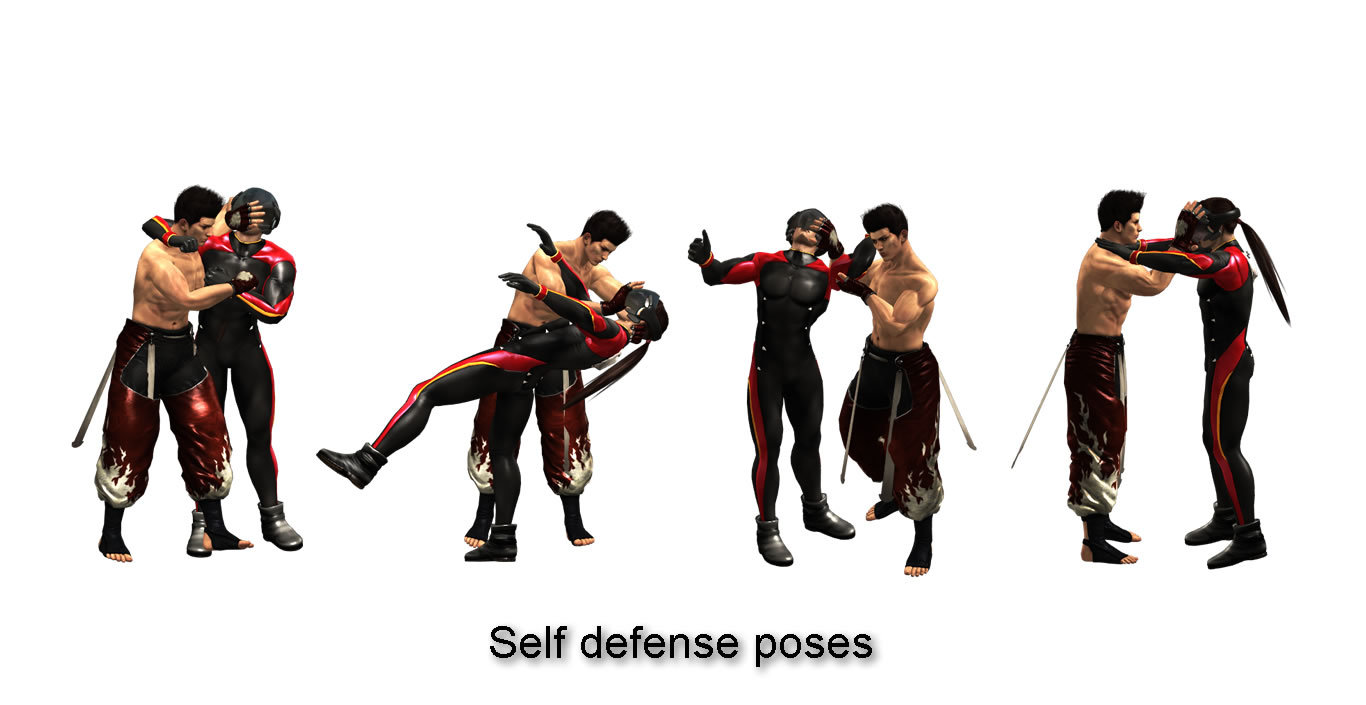 Self Defense Poses by MichaelJordy on DeviantArt