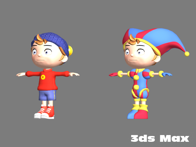 Noddy and Pomni outfit 3D Models by Numbuh305 on DeviantArt