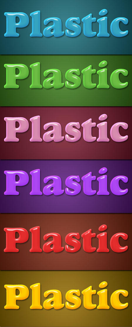 Plastic Layer Style - 6 Colors by Textuts on DeviantArt