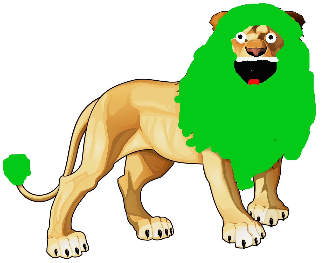Pride the Lime Green Lion (Franny's Feet) by IsaacHelton on DeviantArt