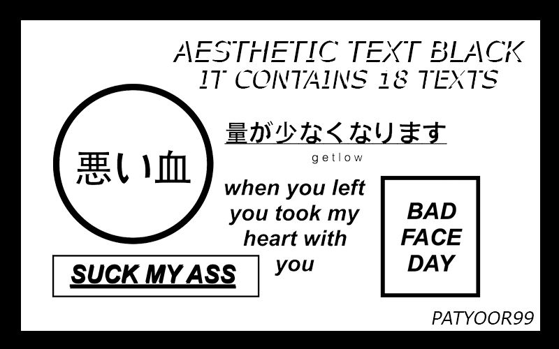 +Aesthetic Text Black by PatyOOR99 on DeviantArt