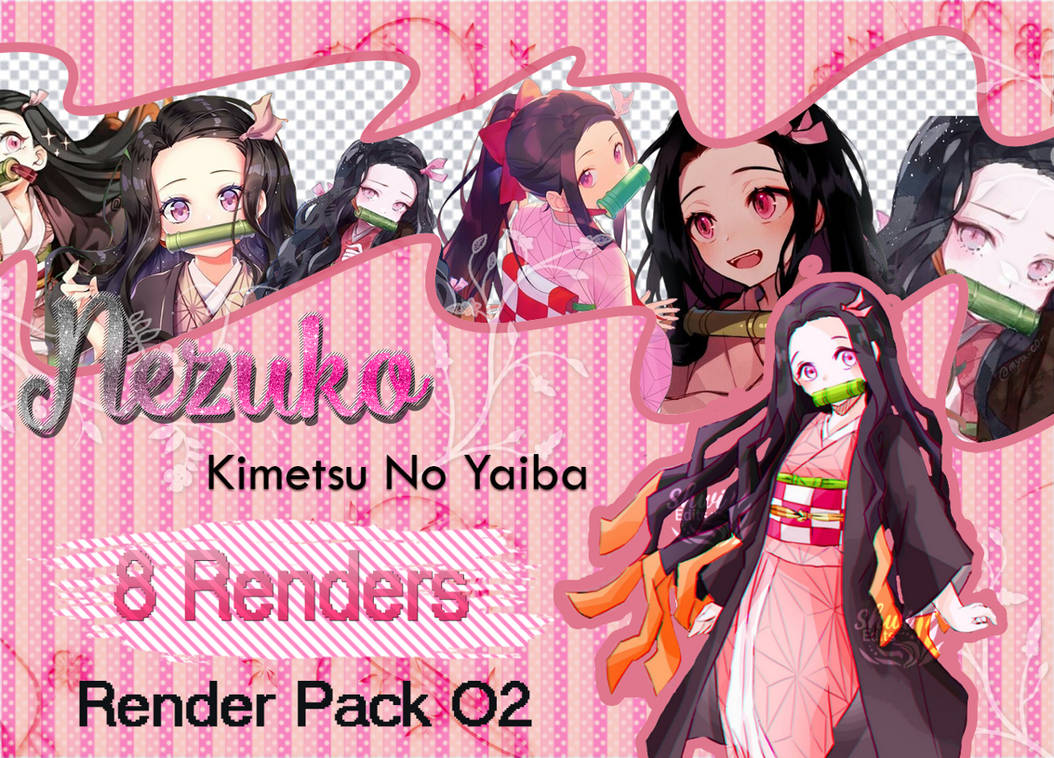 Nezuko Render Pack - O2 by Minou-Noire on DeviantArt