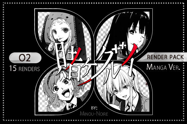 Kakegurui - Manga Render Pack O2 by Minou-Noire on DeviantArt