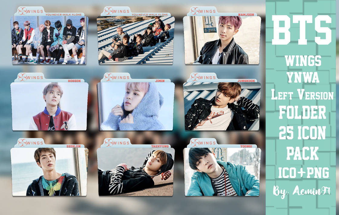 BTS Folder Icon You Never Walk Alone Left Version by Aeimin97 on DeviantArt