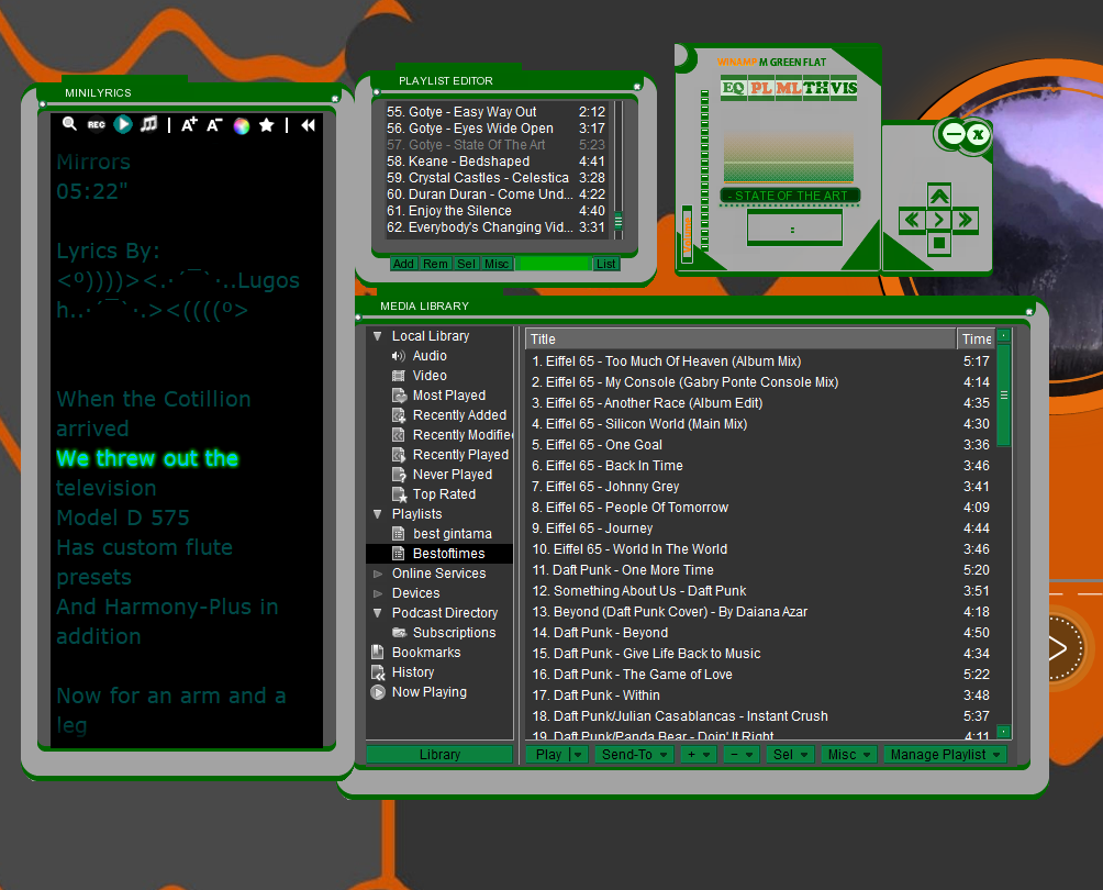 Winamp Mini Green Flat by Rink408 on DeviantArt