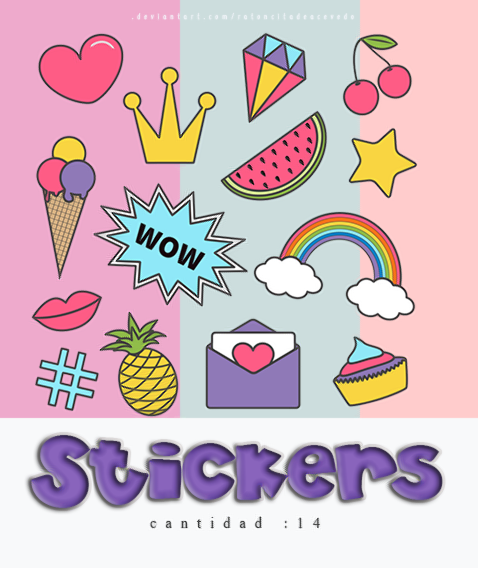 Stickers Coloridos PNG by RatoncitaDeAcevedo on DeviantArt