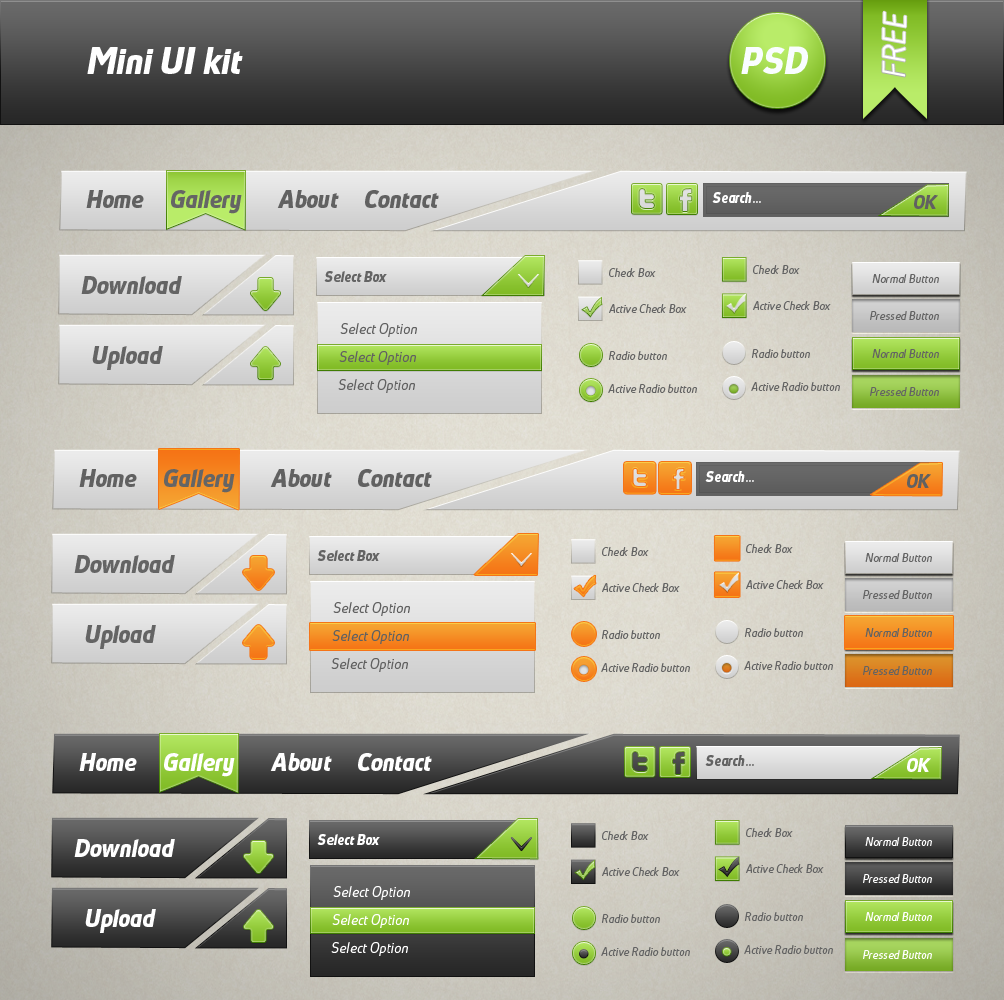 Mini Web ui Kit by Manel-86 on DeviantArt